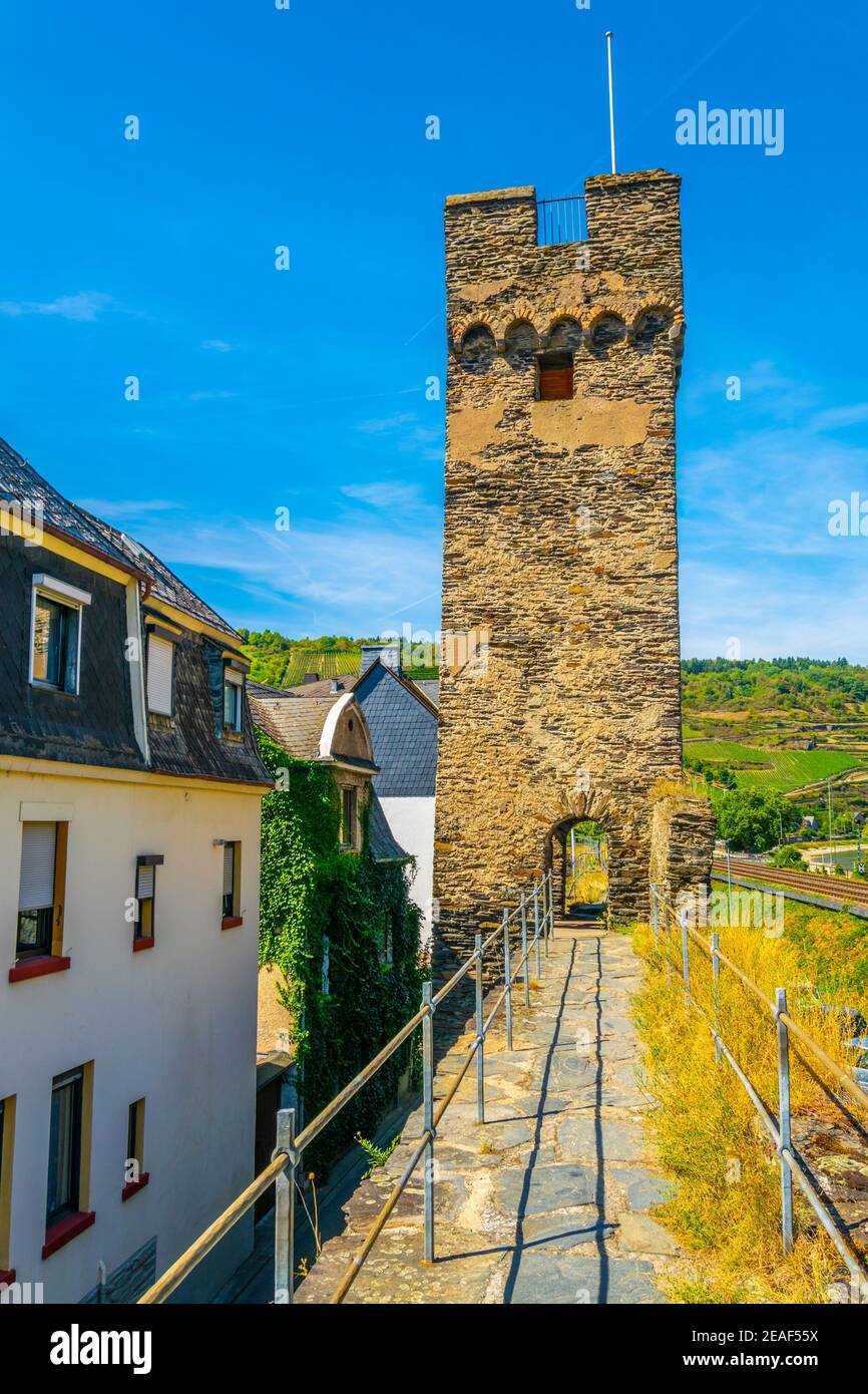 Fortification at Oberwesel, Germany Stock Photo - Alamy