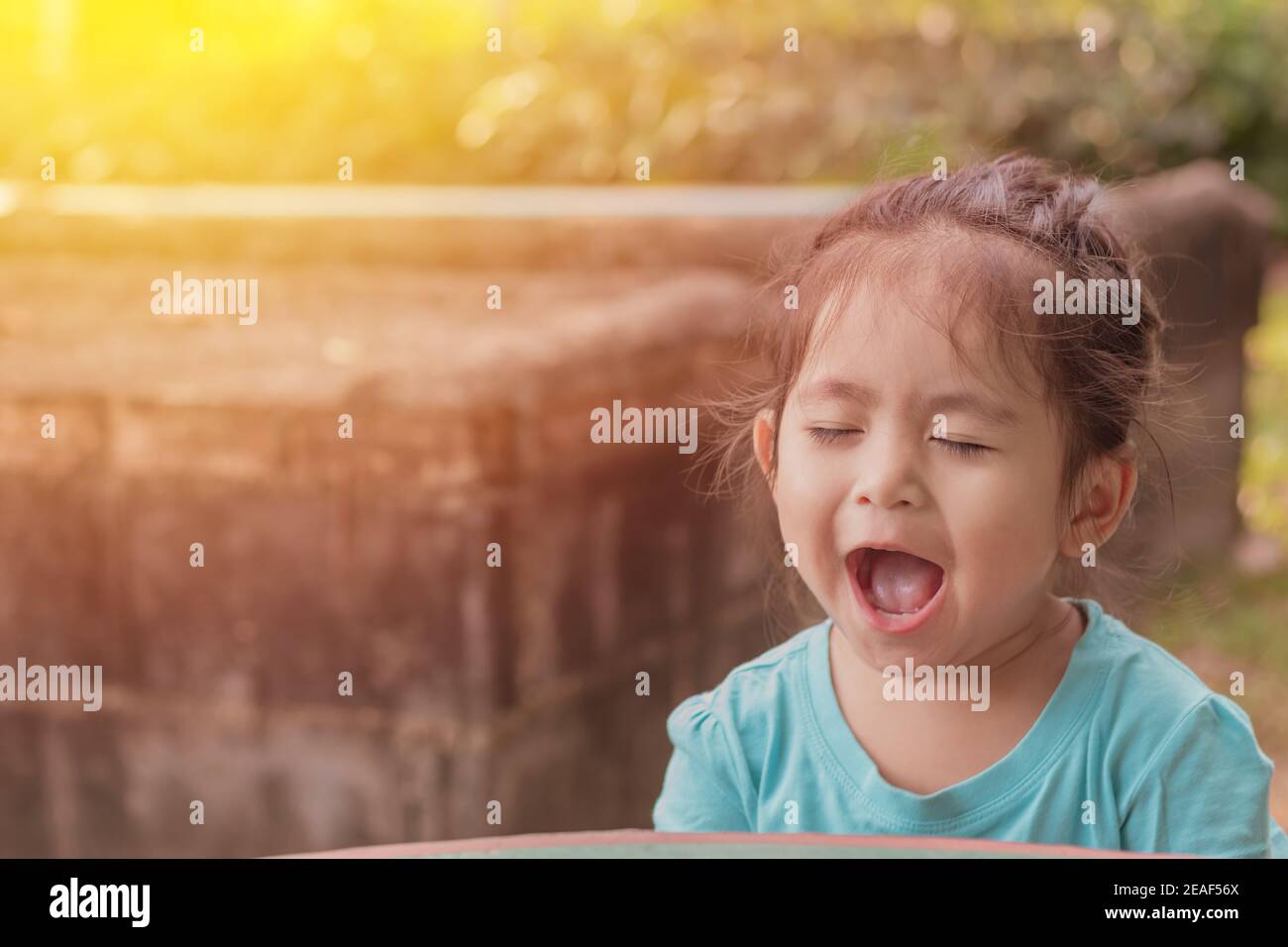 Happy Little asian girl child big smile and laughing,Healthy happy ...