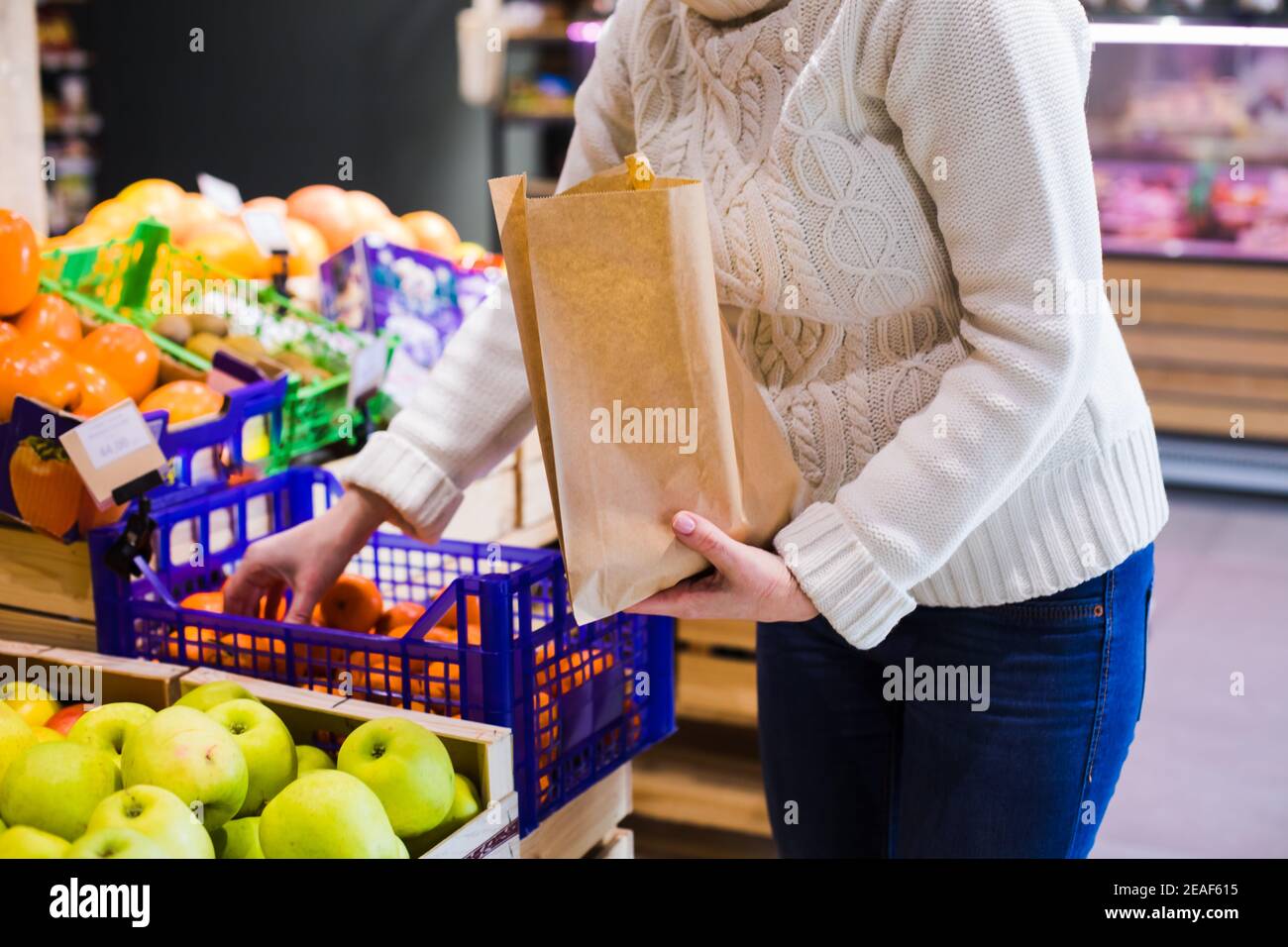 Choosing small grosery shops to buy fresh products Stock Photo - Alamy