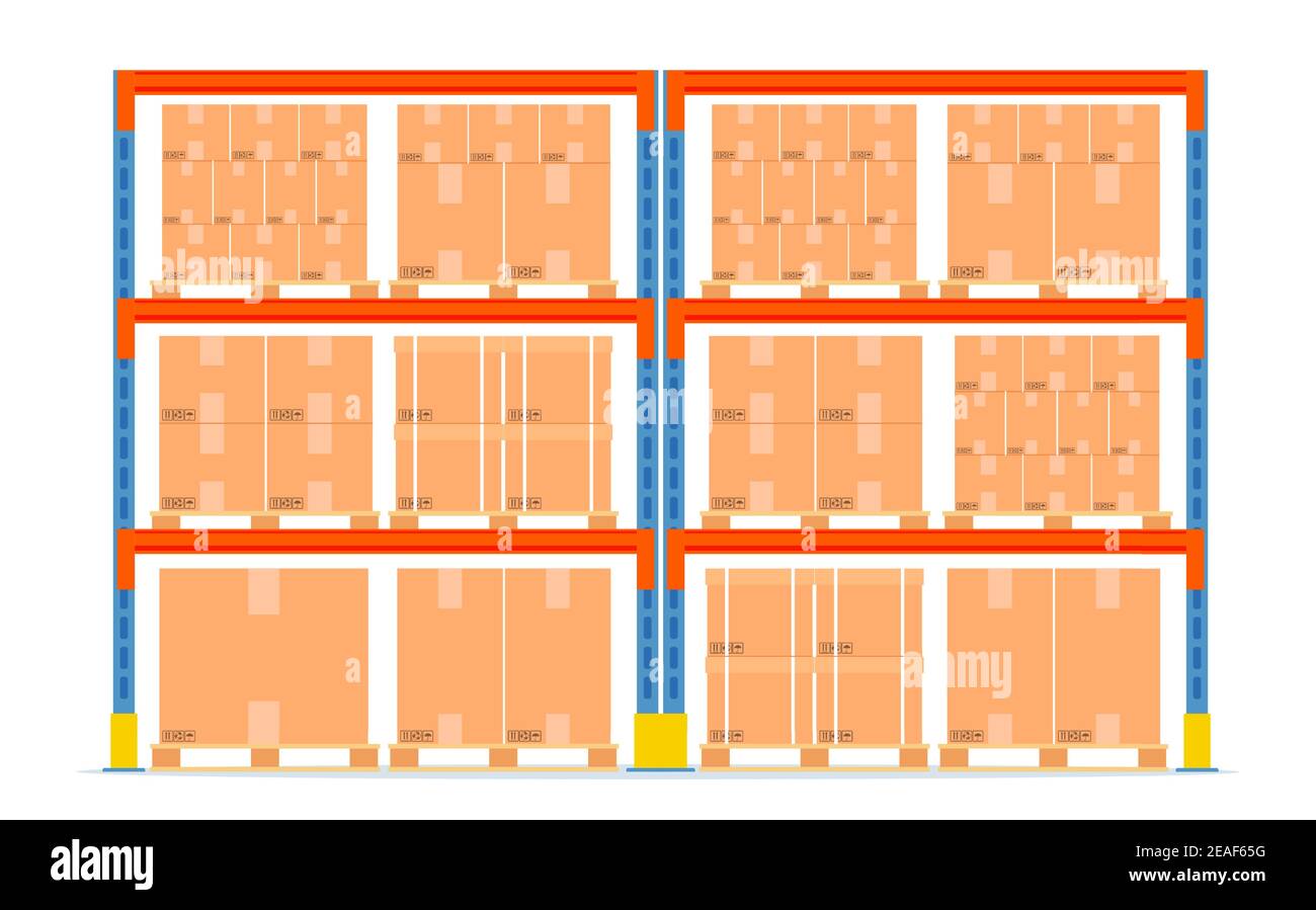 Industrial shelf warehouse shelves distribution Stock Vector Images - Alamy