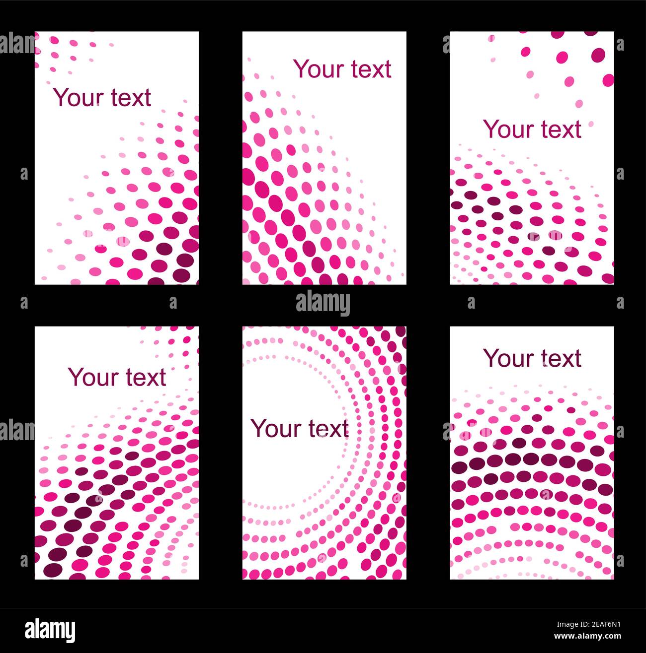 Set of business cards with violet colours for design Stock Vector Image ...