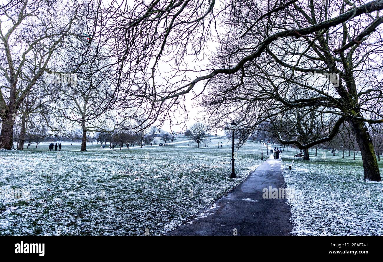 Winter light trees people uk hi-res stock photography and images - Alamy