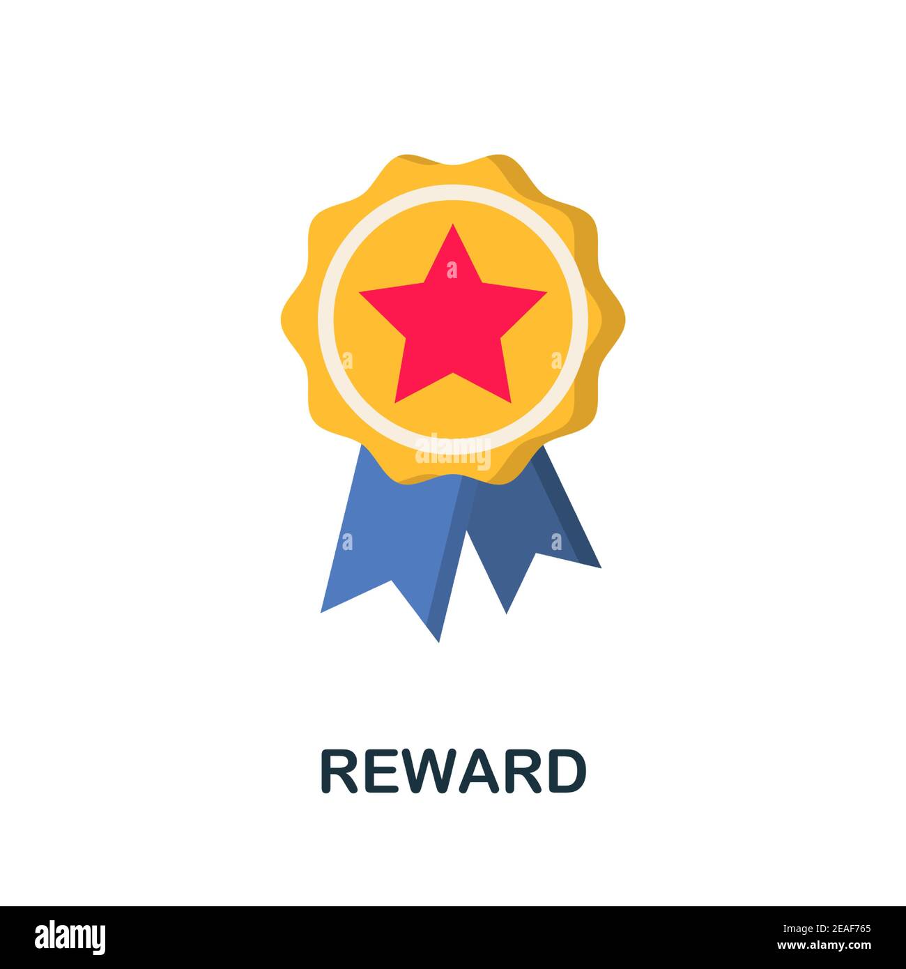 Reward flat icon. Color simple element from customer loyalty collection. Creative Reward icon ...