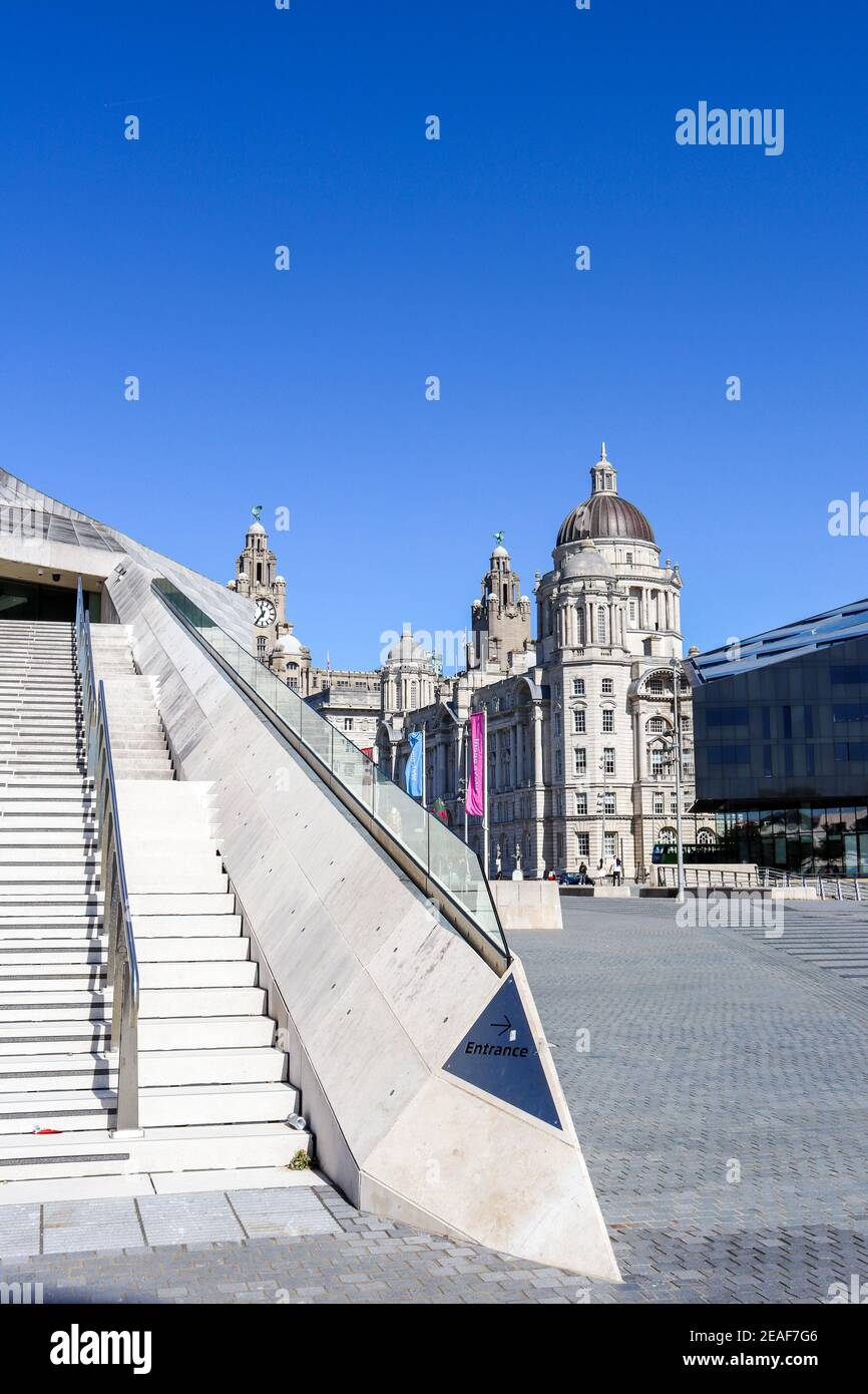 Old & new architecture, View of Port of Liverpool & Royal Liver ...