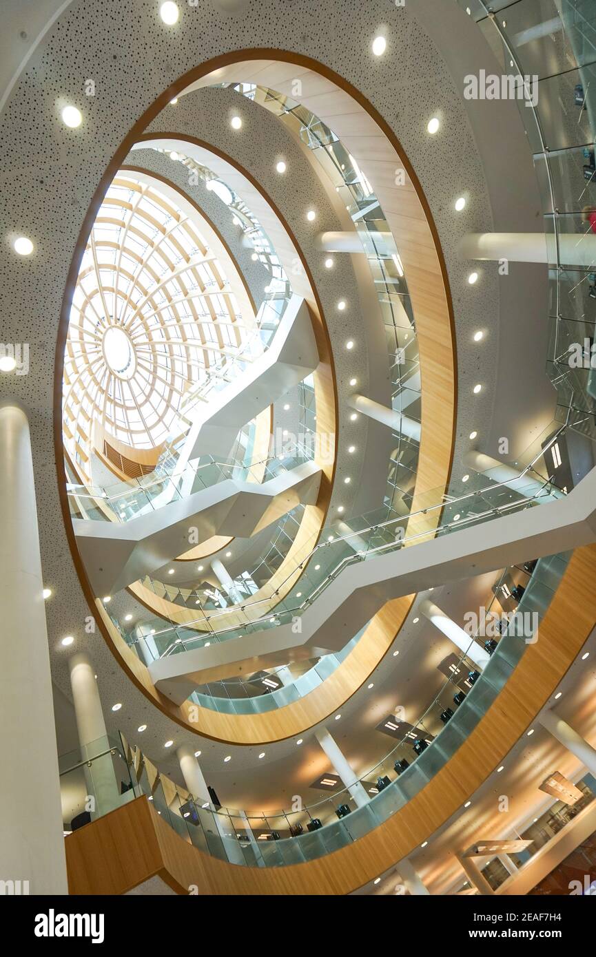 Modern spiral staircase, contemporary architecture, Liverpool Central ...