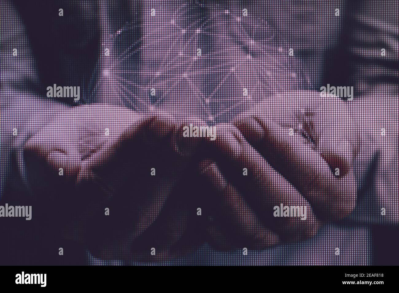 Human hand holding sphere social connection technologies. Macro ...