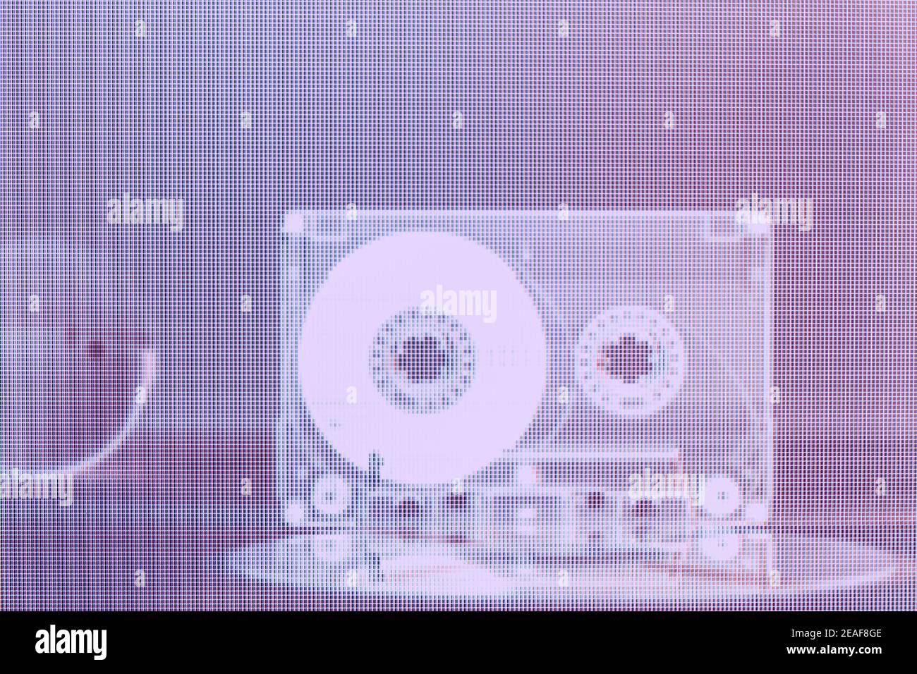 Beautiful Audio cassette tape in neon light. Minimalism retro style ...