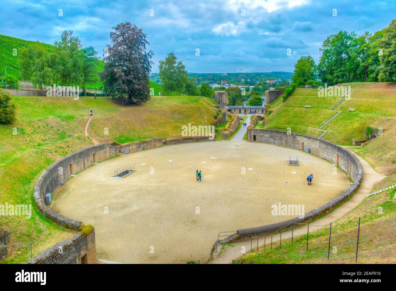 An old roman amphitheater in Trier, Germany Stock Photo - Alamy