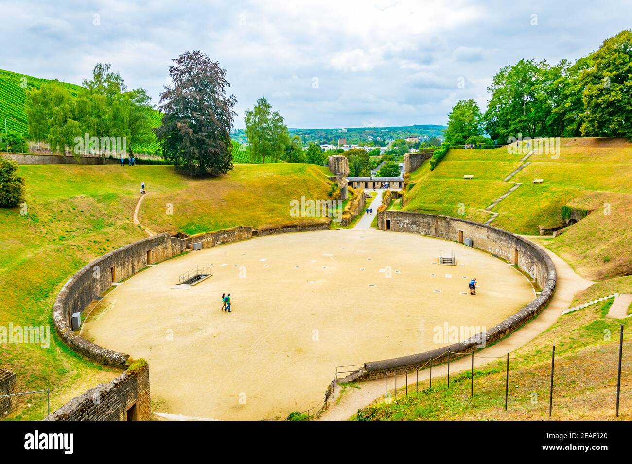 An old roman amphitheater in Trier, Germany Stock Photo - Alamy