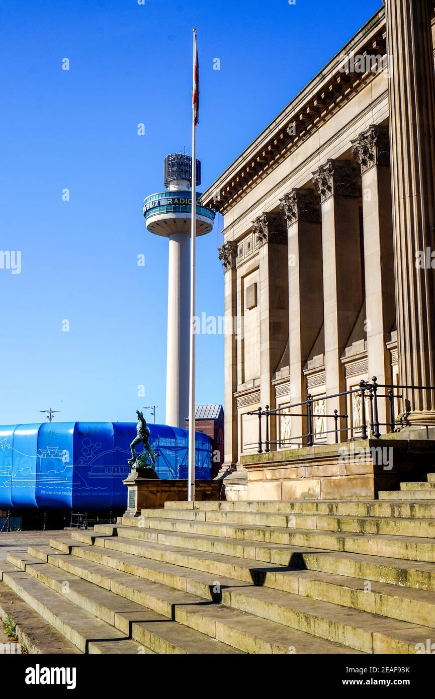 Radio City building & Walker Art Gallery, Liverpool, England, UK Stock ...