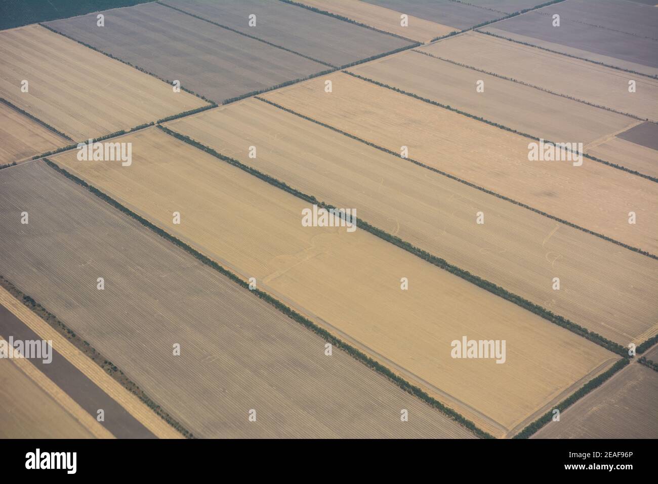 Aerial photography Agriculture Field Farm top view Stock Photo - Alamy
