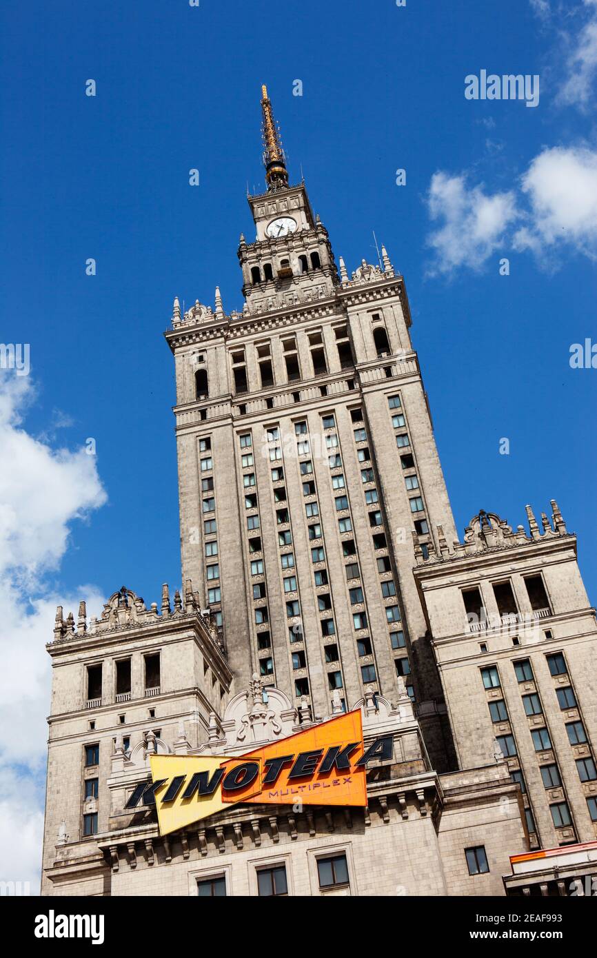 Poland Warsaw Palace Of Culture And Science (Palac Kultury i Nauki ...