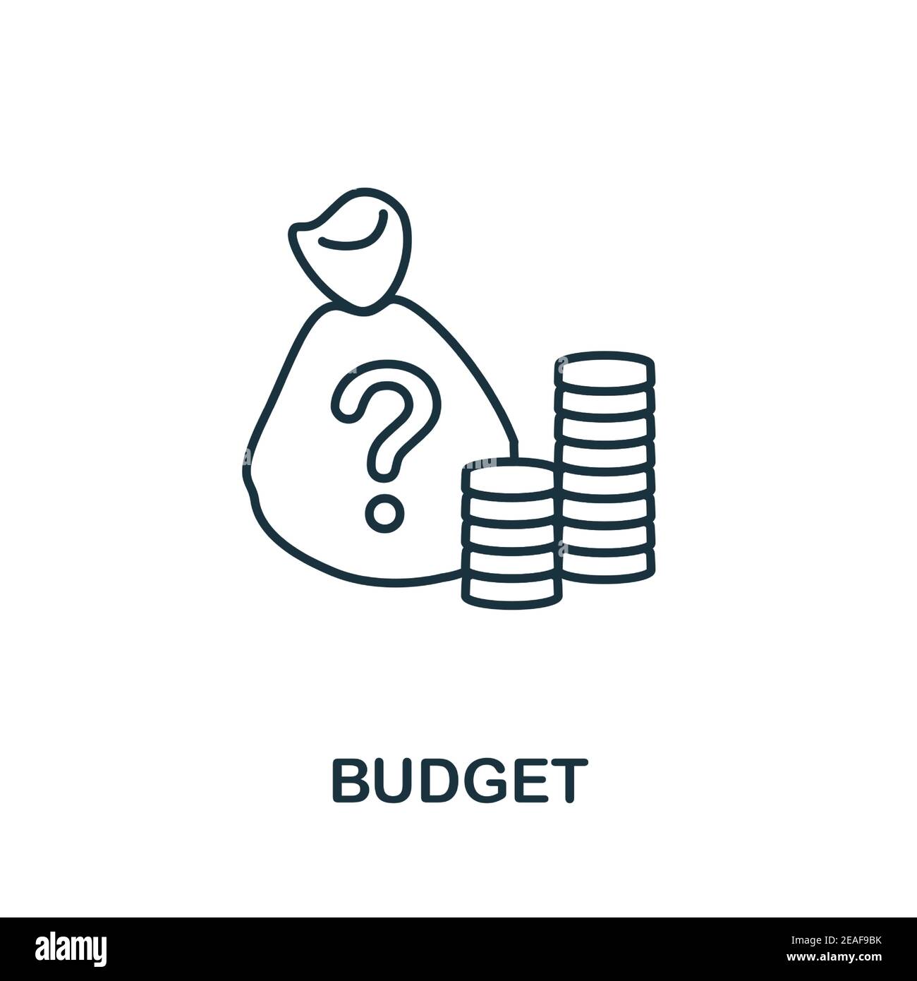 Budget icon. Simple element from business management collection ...