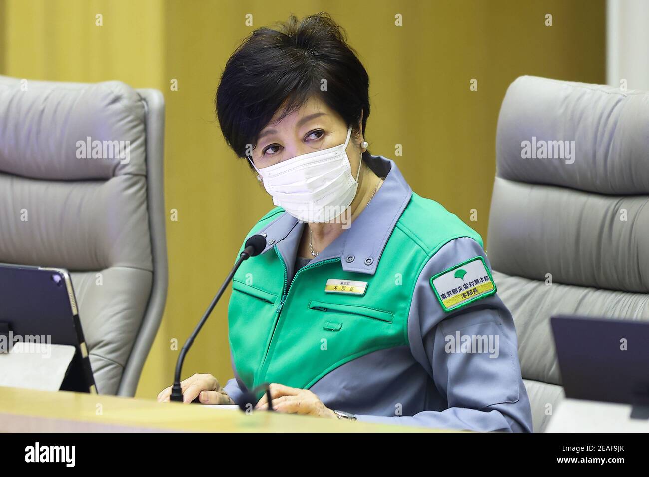 Yuriko Koike, Governor of Tokyo, attends the Tokyo COVID 19 Infectious ...