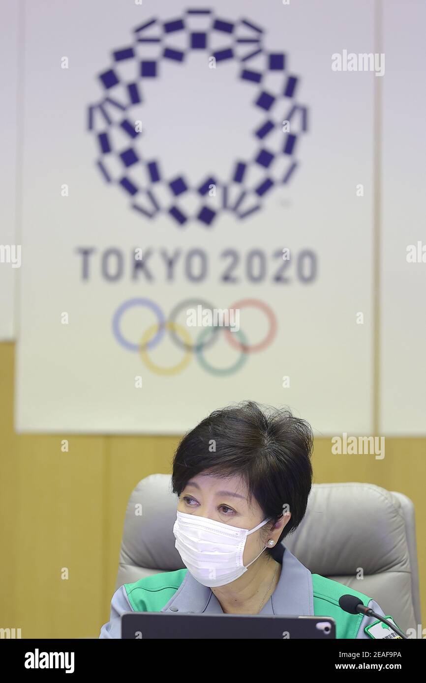 Yuriko Koike, Governor of Tokyo, attends the Tokyo COVID 19 Infectious ...