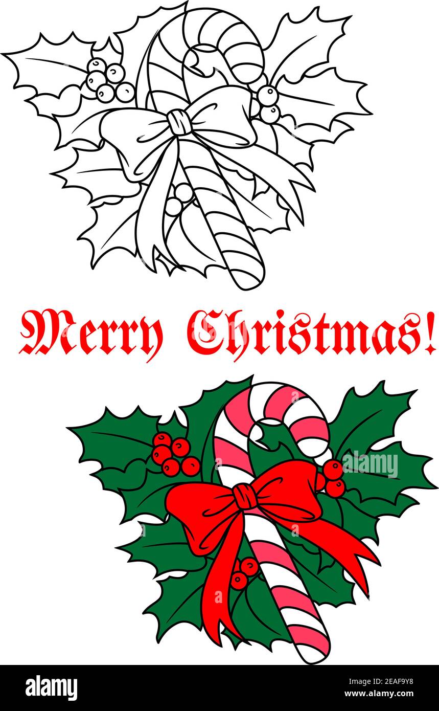 Holly stick Stock Vector Images - Alamy