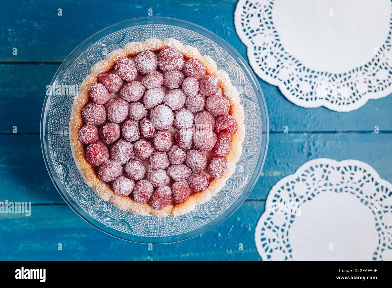 Delicious french Charlotte cake with raspberries and savoiardi biscuits ...