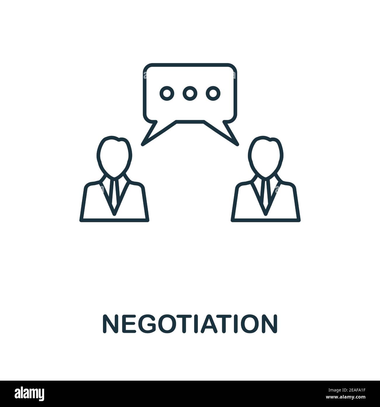 Negotiation icon. Simple element from business management collection ...