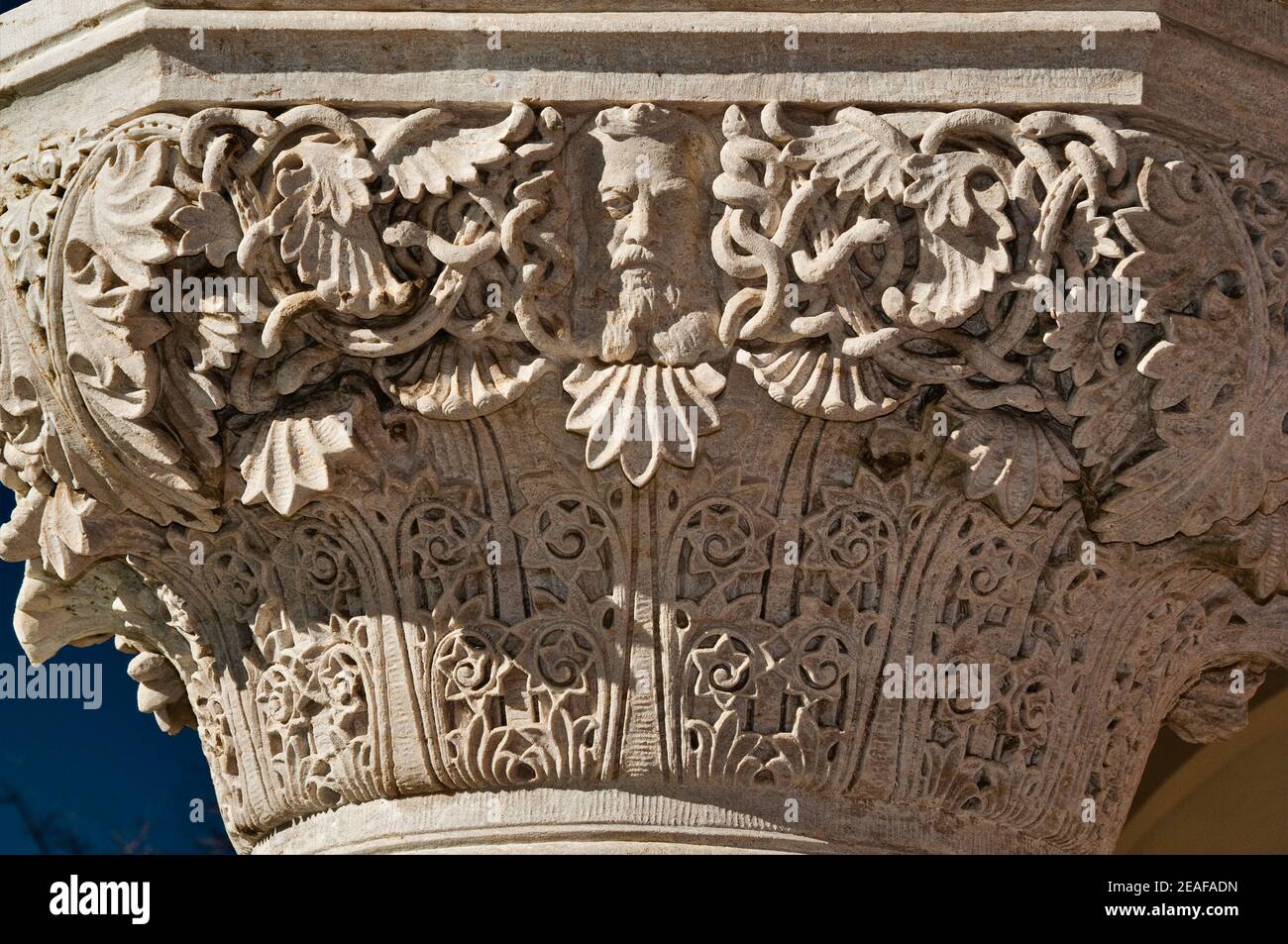 Capital of column at Lovett Hall at Rice University, Houston, Texas ...
