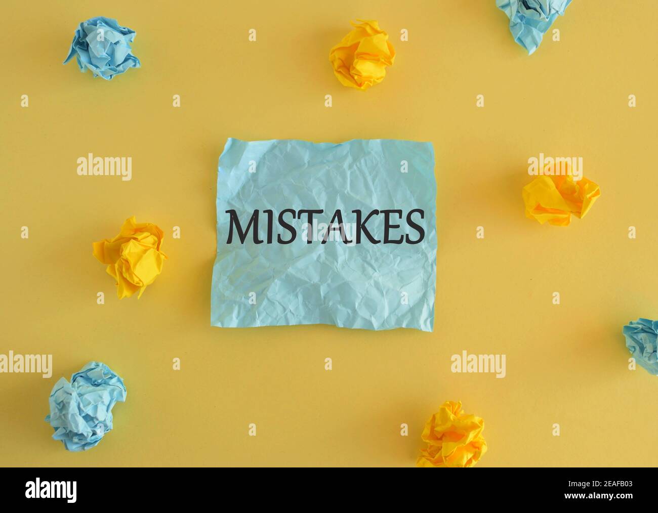 Mistakes word written on colorful notes.Conceptual photo Something not ...