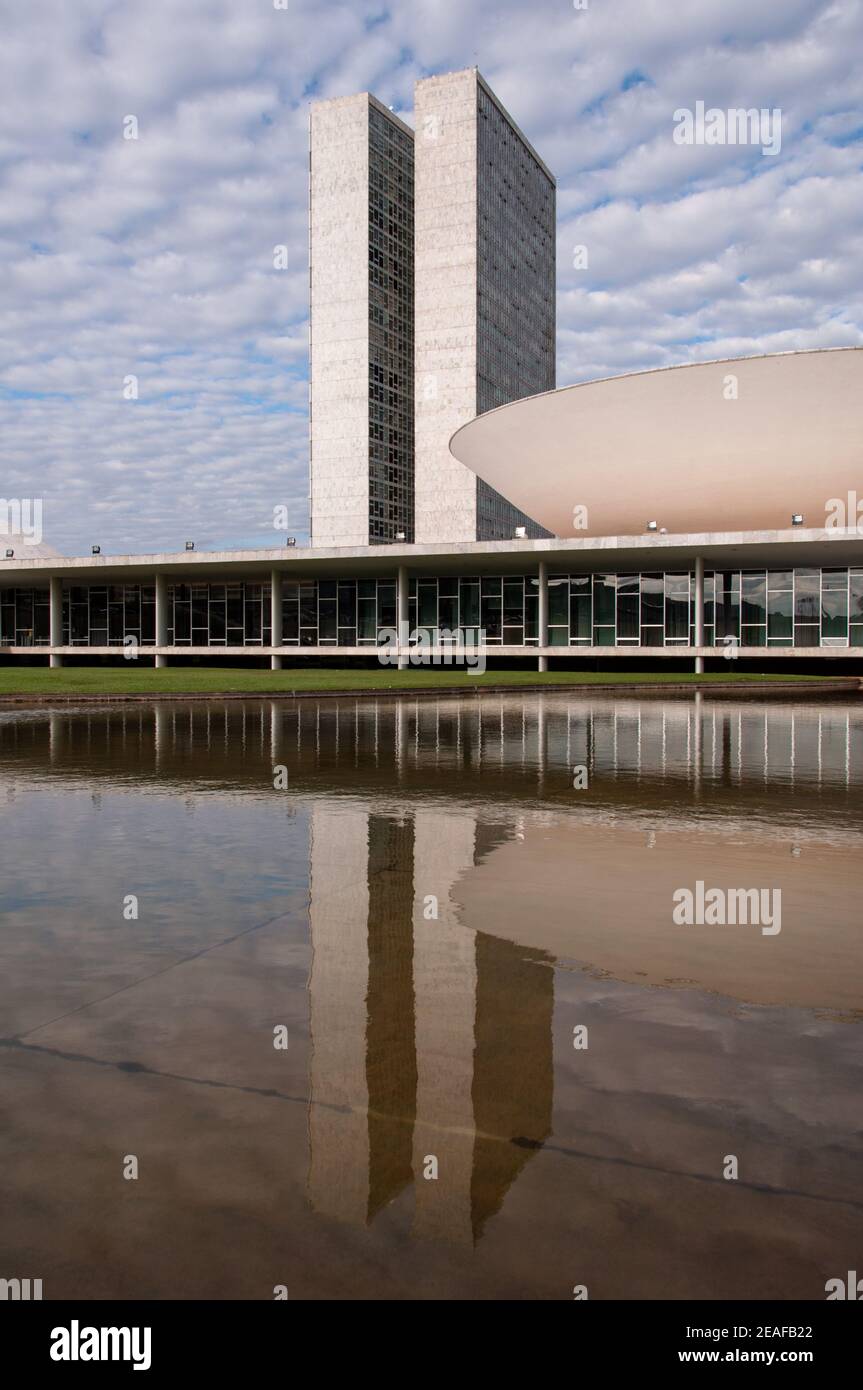 Brasilia brazil oscar niemeyer national congress brazilian parliament ...
