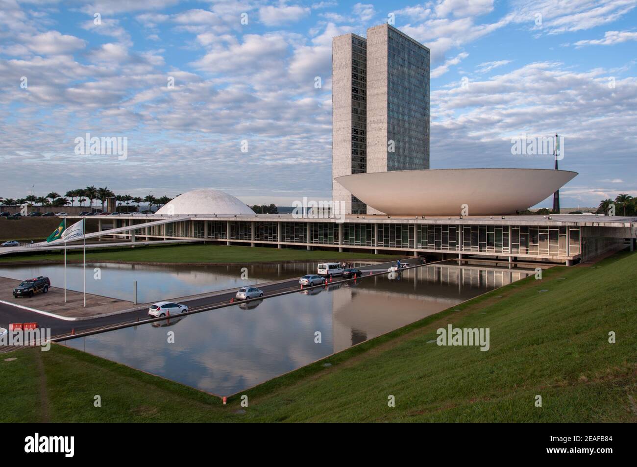 BRASILIA, BRAZIL - JUNE 3, 2015: Brazilian National Congress. The ...
