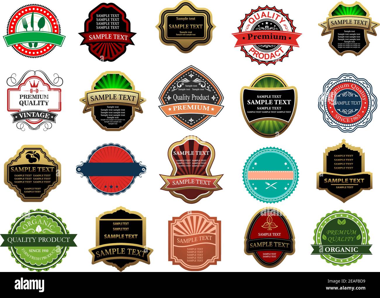 Banners and labels for retail design isolated on white background Stock ...