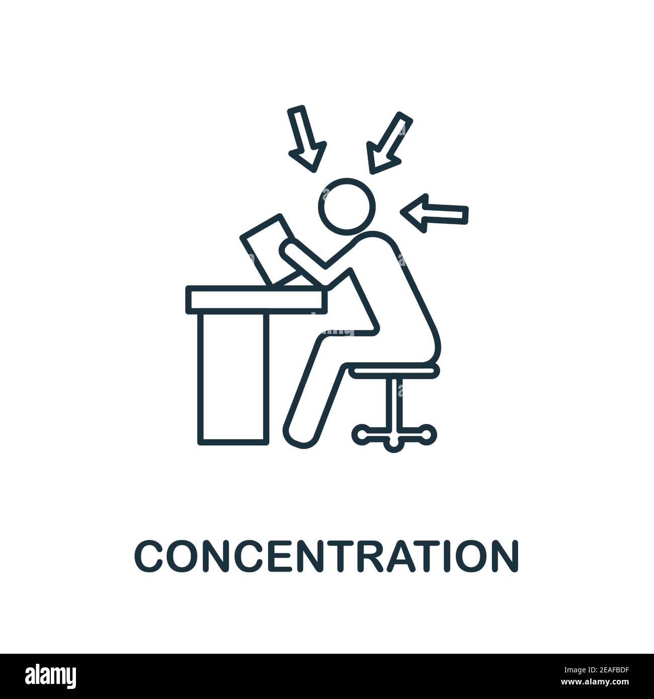 Concentration icon. Simple element from business management collection ...
