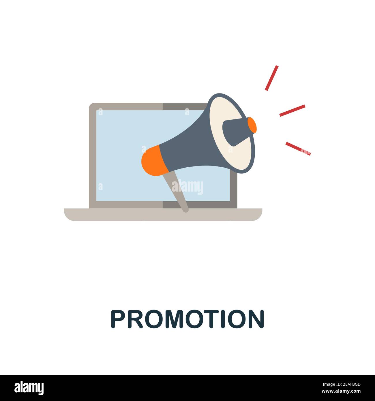 Promotion flat icon. Color simple element from customer loyalty ...