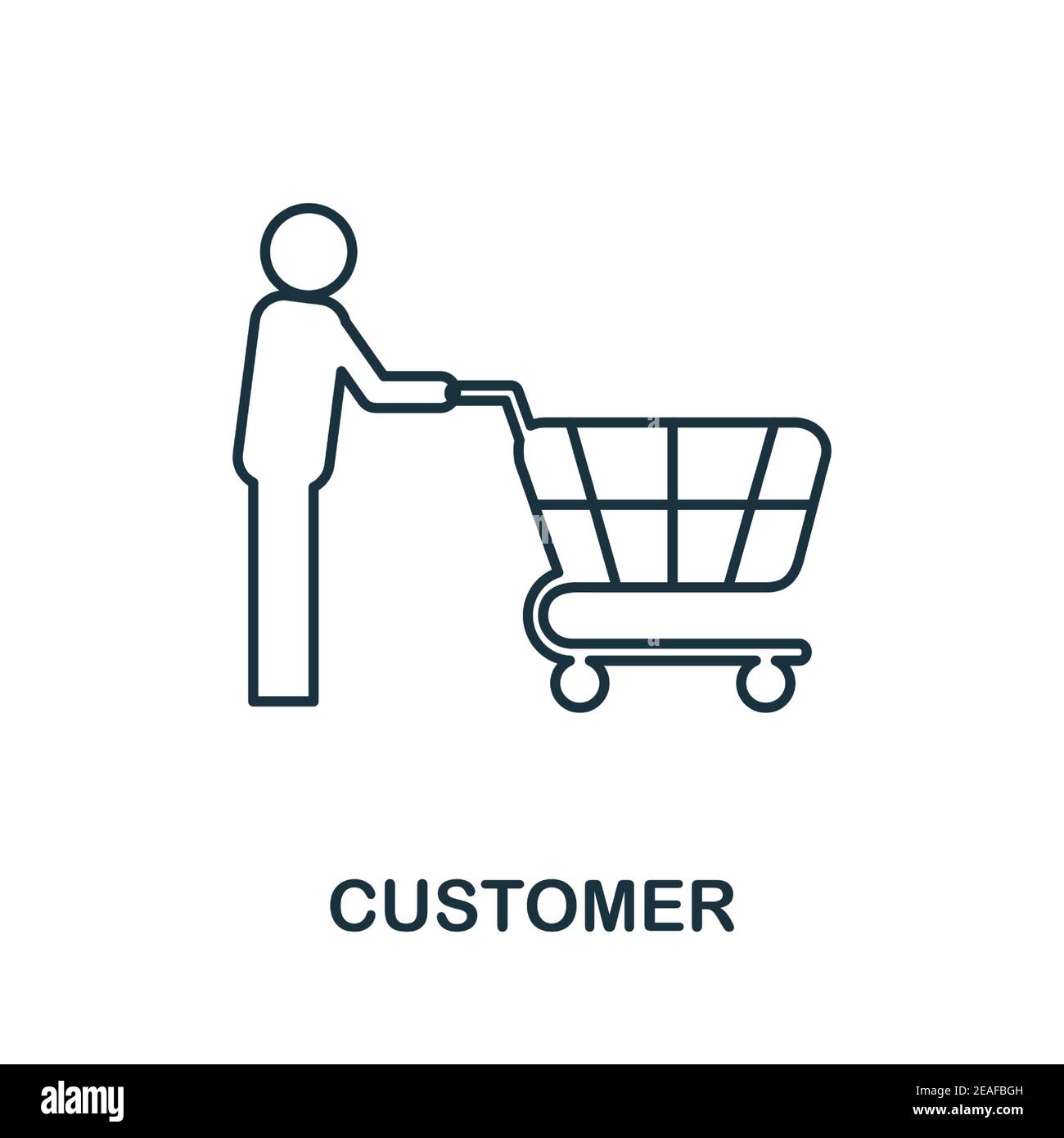 Customer icon. Simple element from business management collection ...