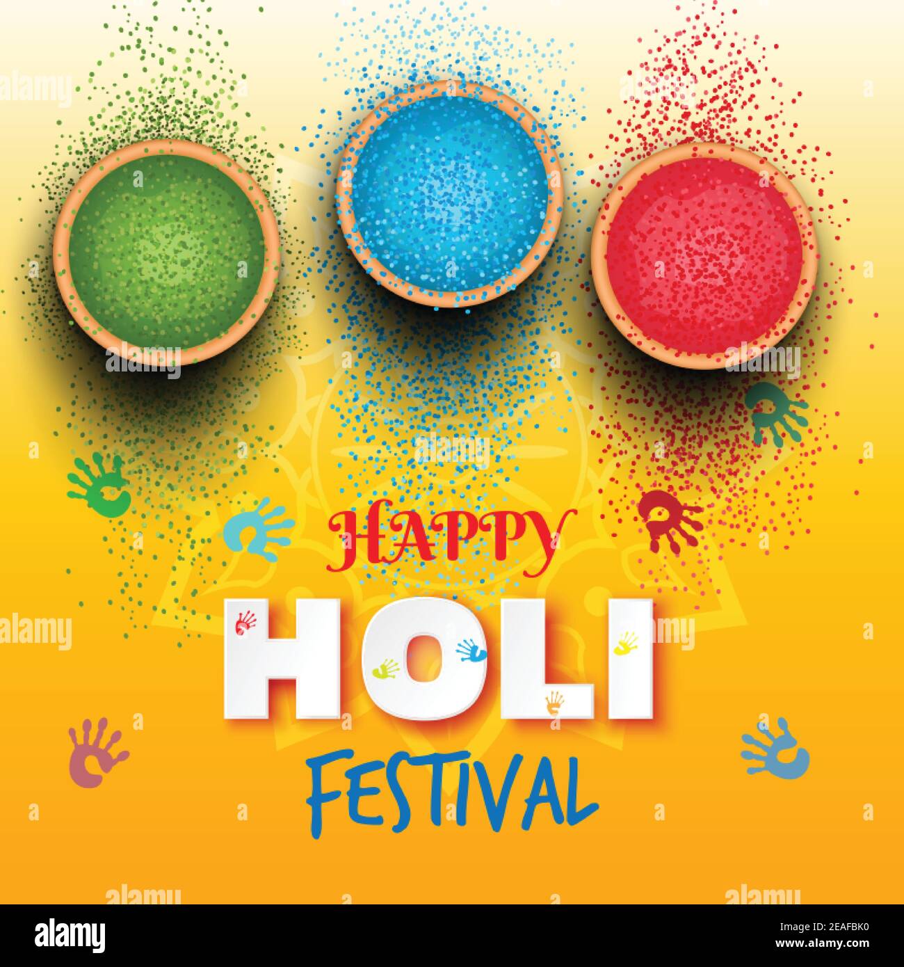 Holi festival background with colors illustration Stock Vector Image ...