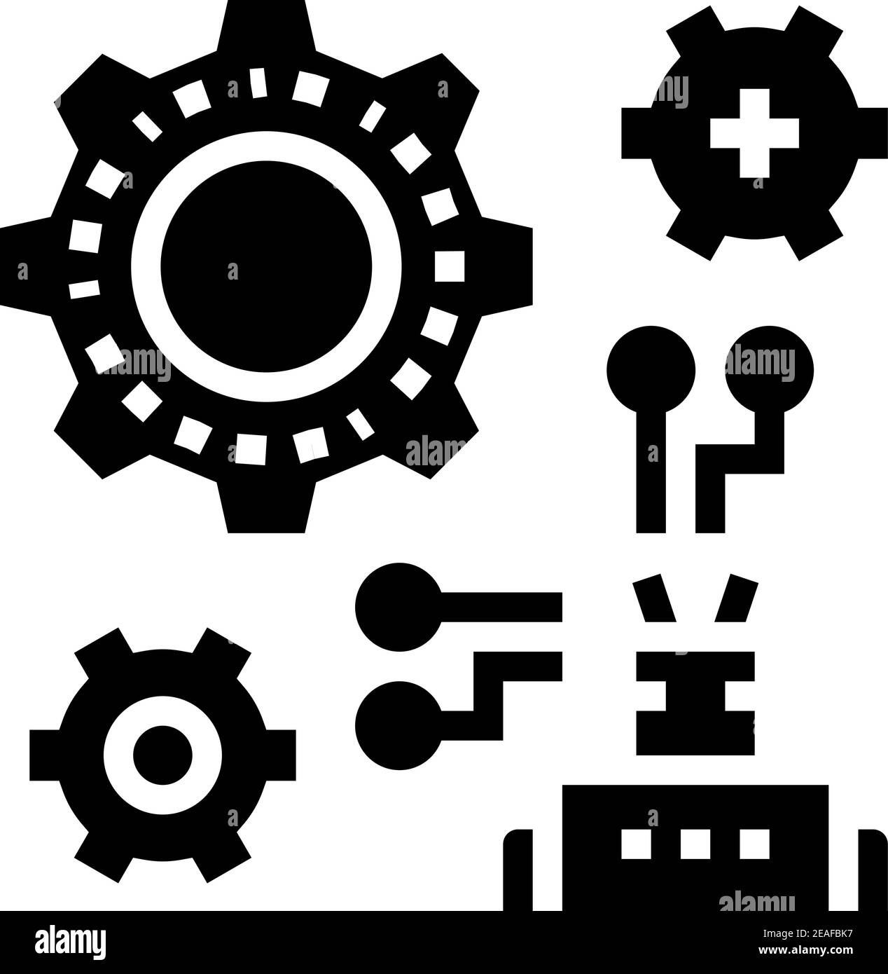 machine learning glyph icon vector illustration Stock Vector Image ...