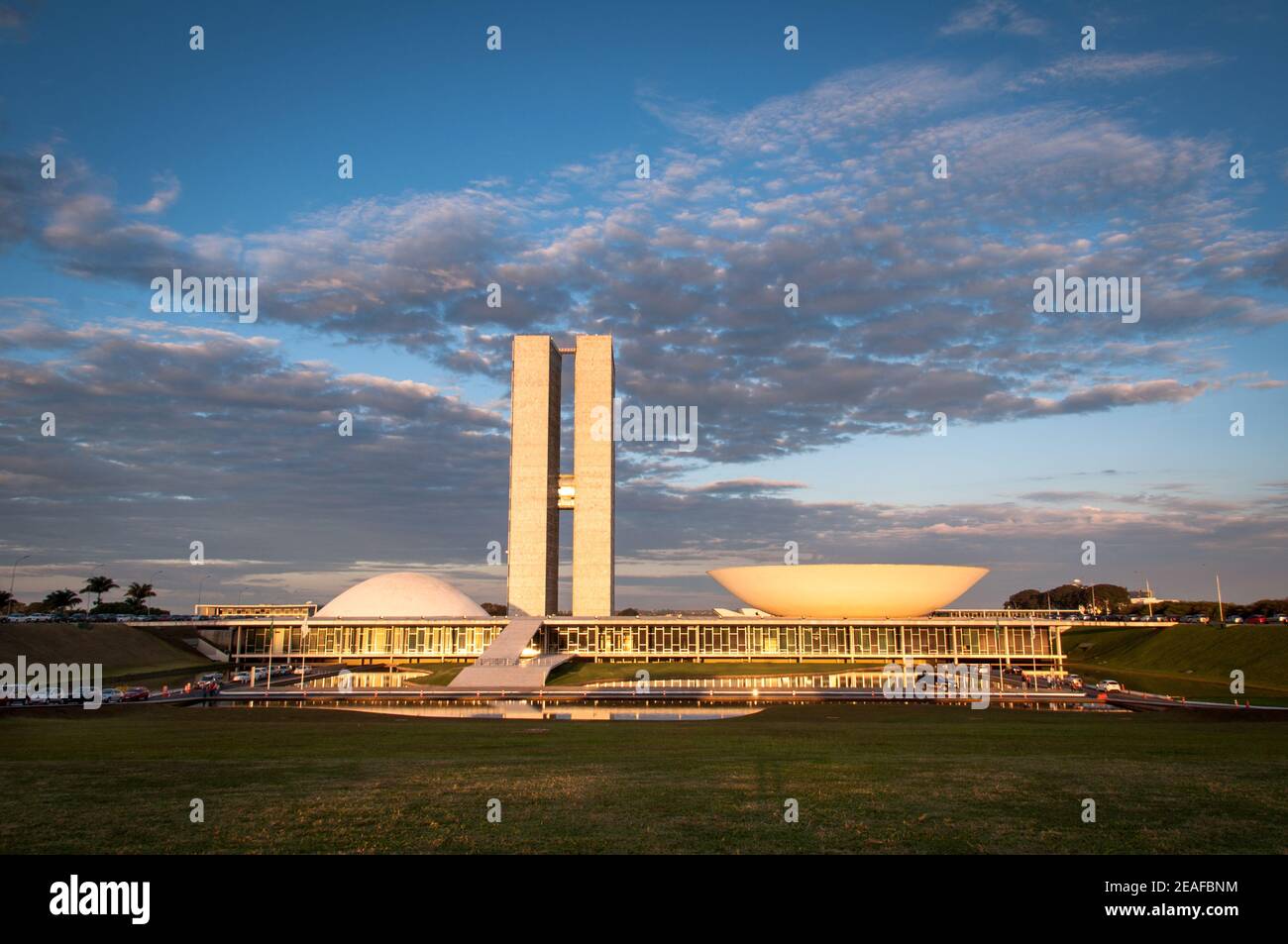BRASILIA, BRAZIL - JUNE 3, 2015: Brazilian National Congress. The ...