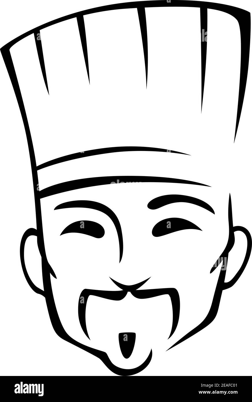 Chinese chef in cartoon style for cafe or restaurant Stock Vector Image ...