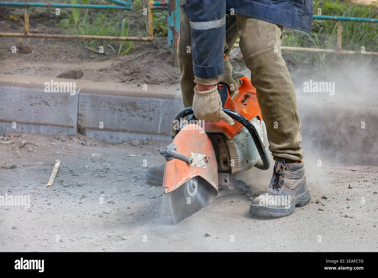 Portable concrete cutter hi-res stock photography and images - Alamy