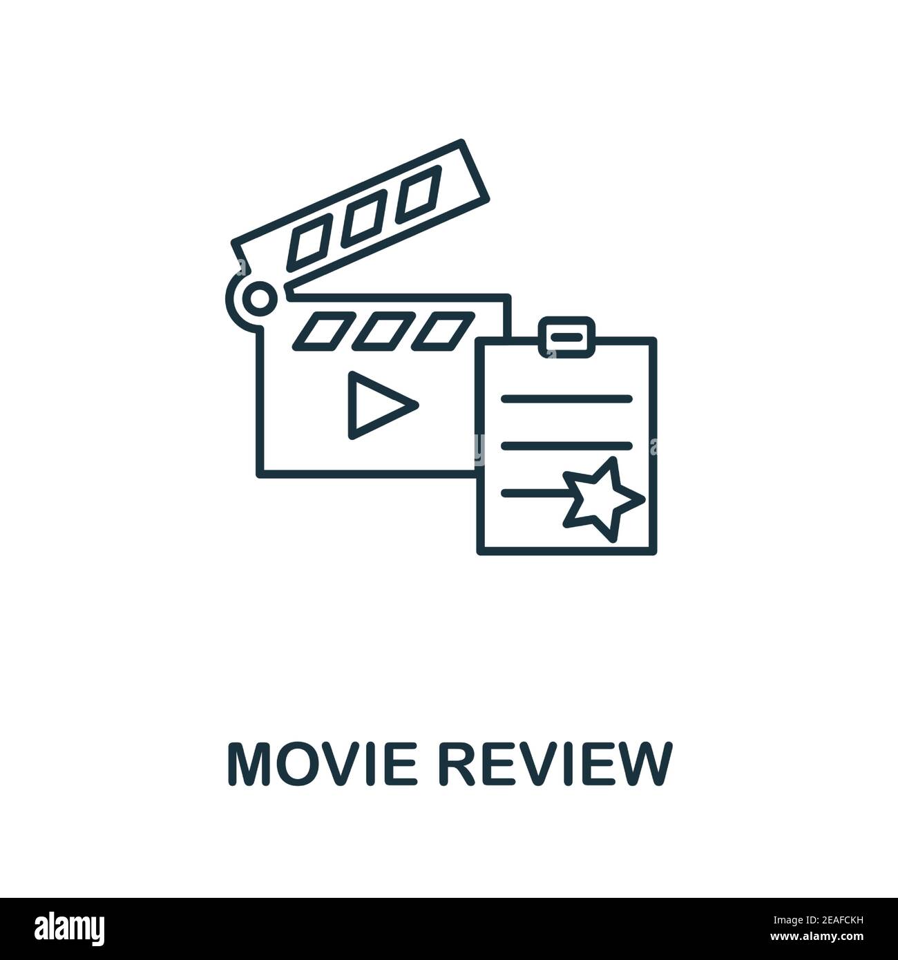 Movie Review icon. Simple element from cinema collection. Creative ...