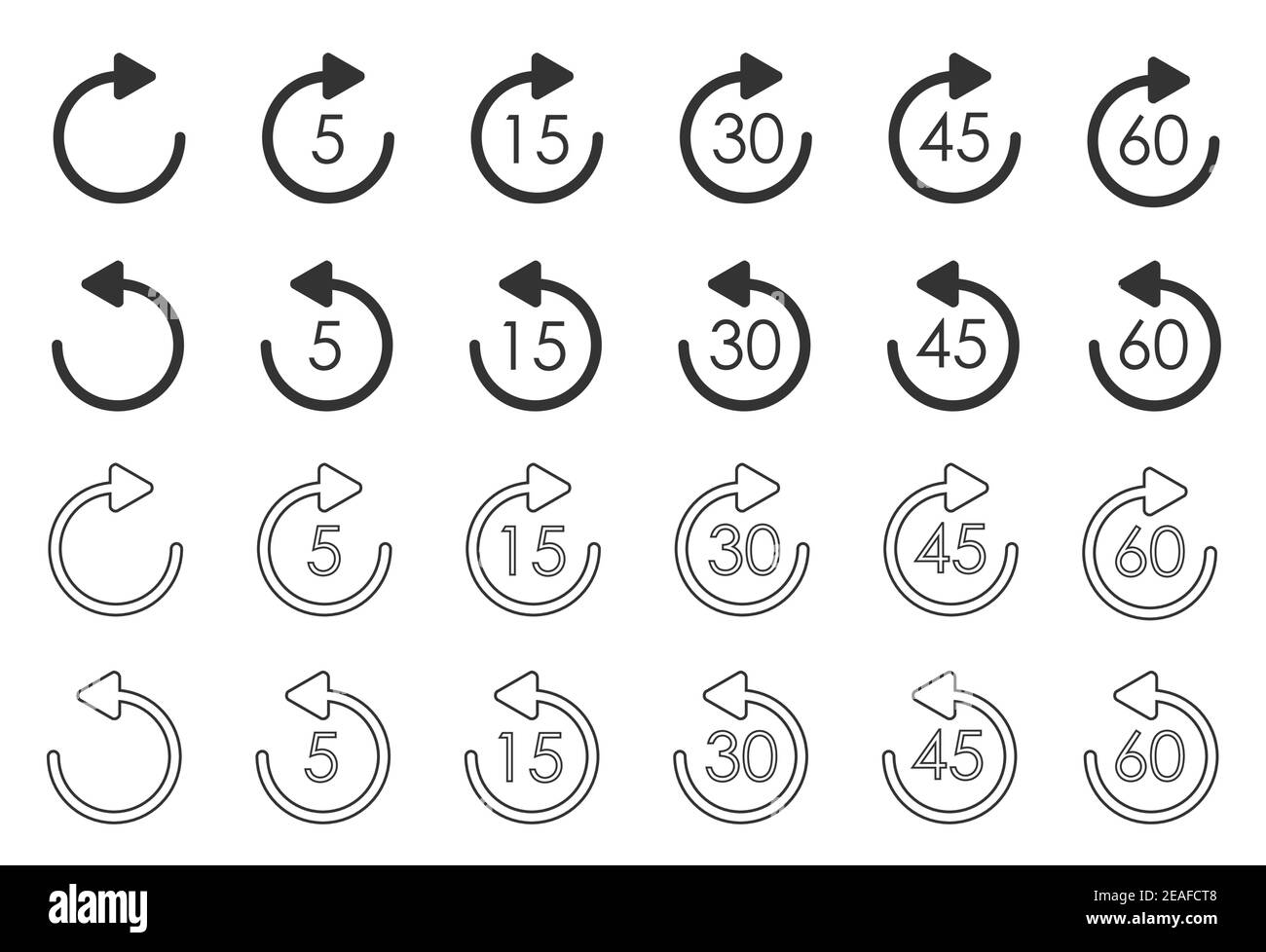 Repeat icon for application and web or Media player control. Repeat 5 ...