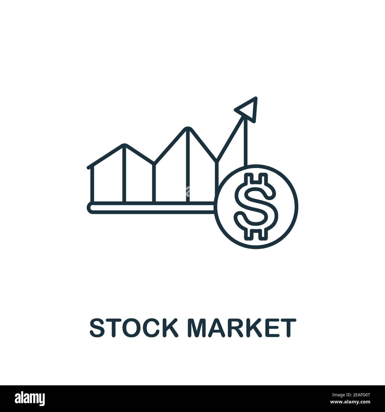 Stock Market icon. Simple element from business management collection ...