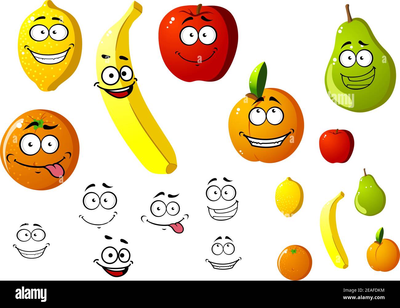 Apple banana isolated in Stock Vector Images - Alamy