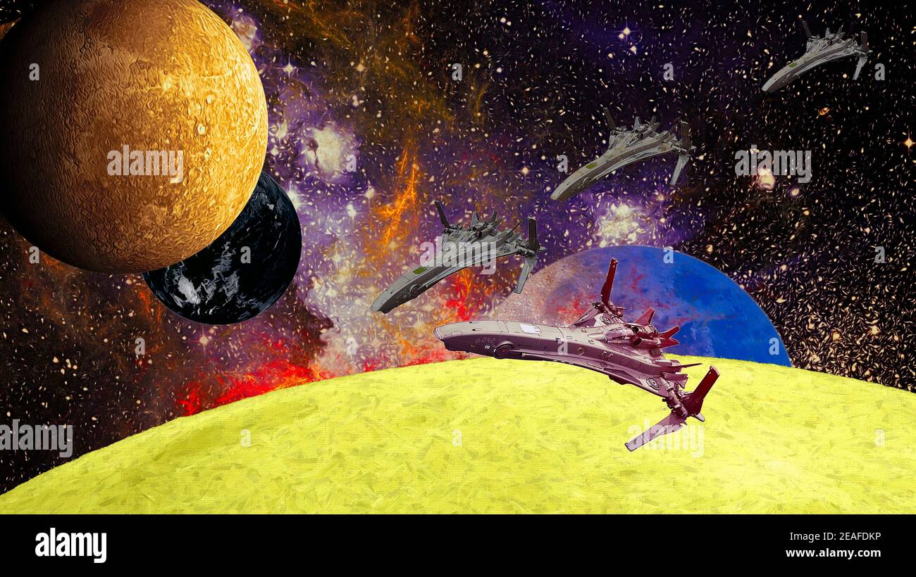 Space rocket ship wallpaper background hi-res stock photography and ...