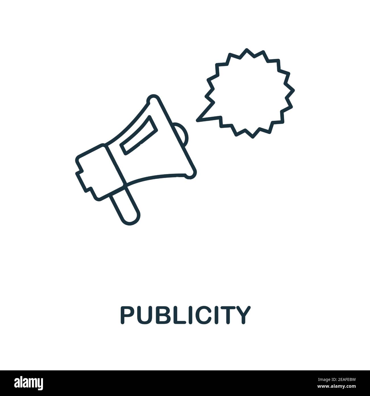 Publicity icon. Simple element from business management collection ...