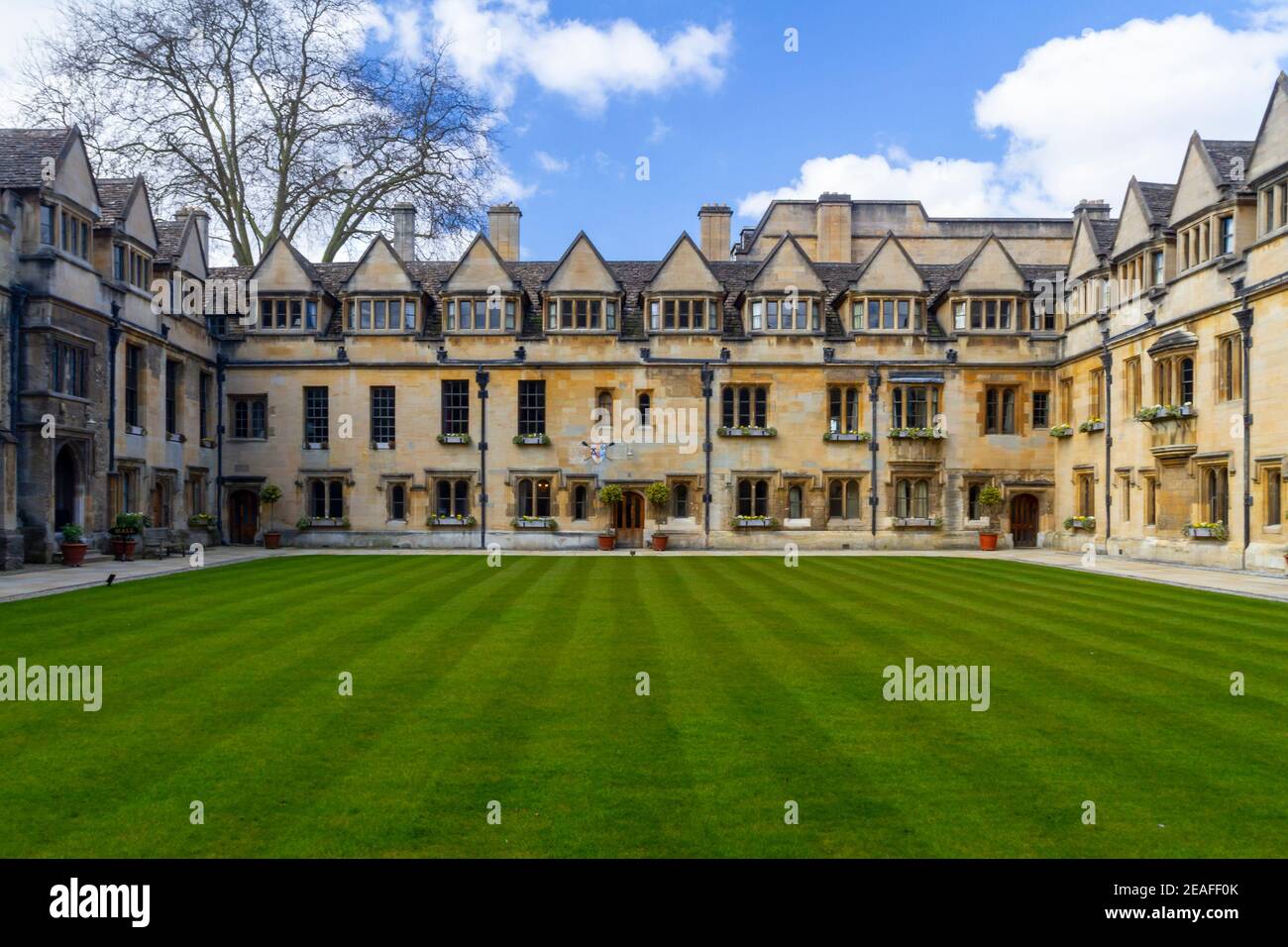 The Old Quad at Brasenose College. Historic university buildings used ...