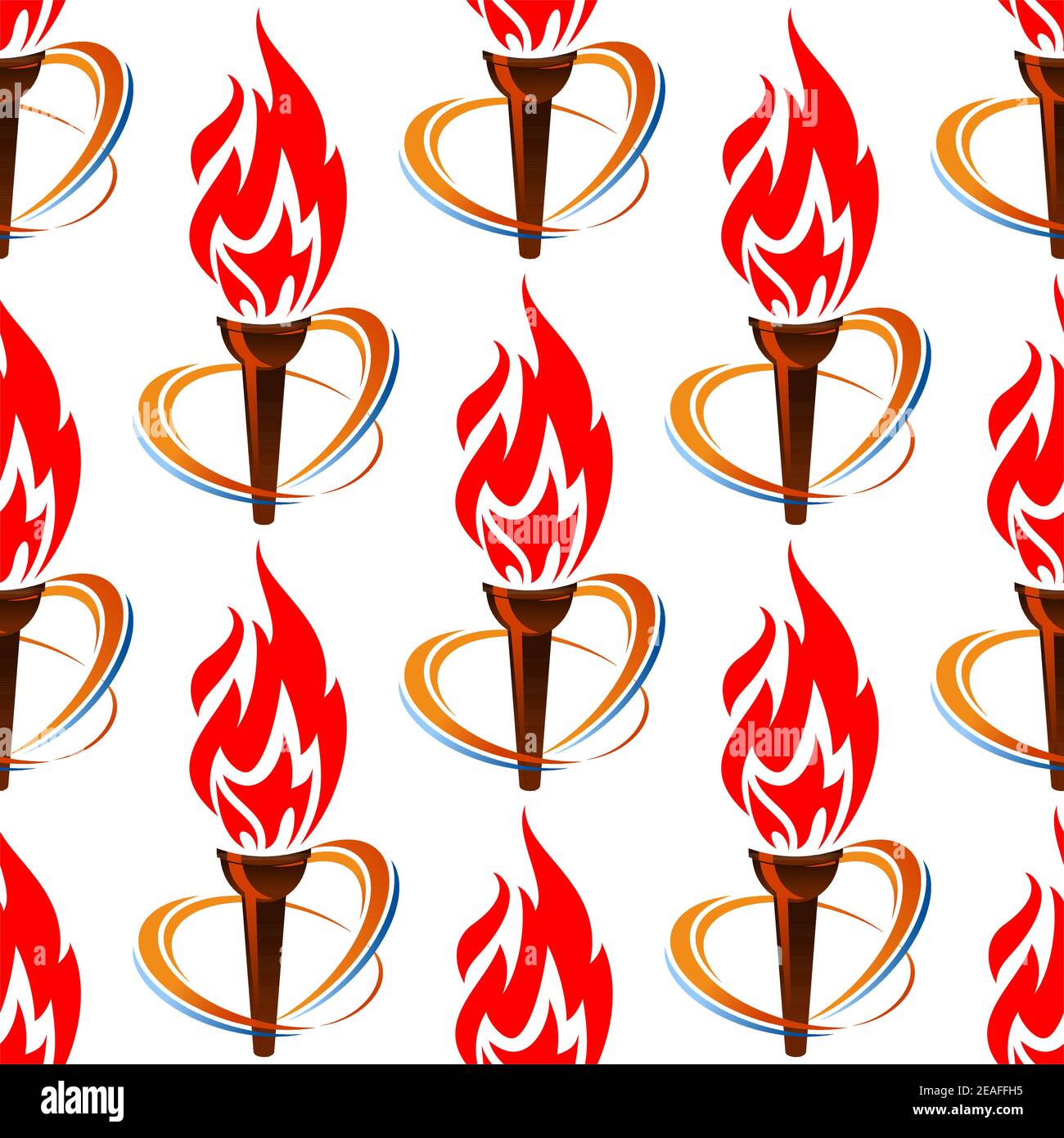Seamless pattern with torch fire for sports design Stock Vector Image ...