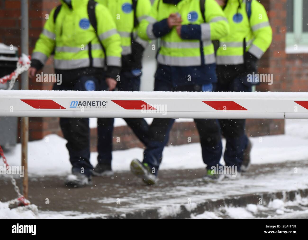 Stralsund, Germany. 09th Feb, 2021. View of the shipyard area of MV ...