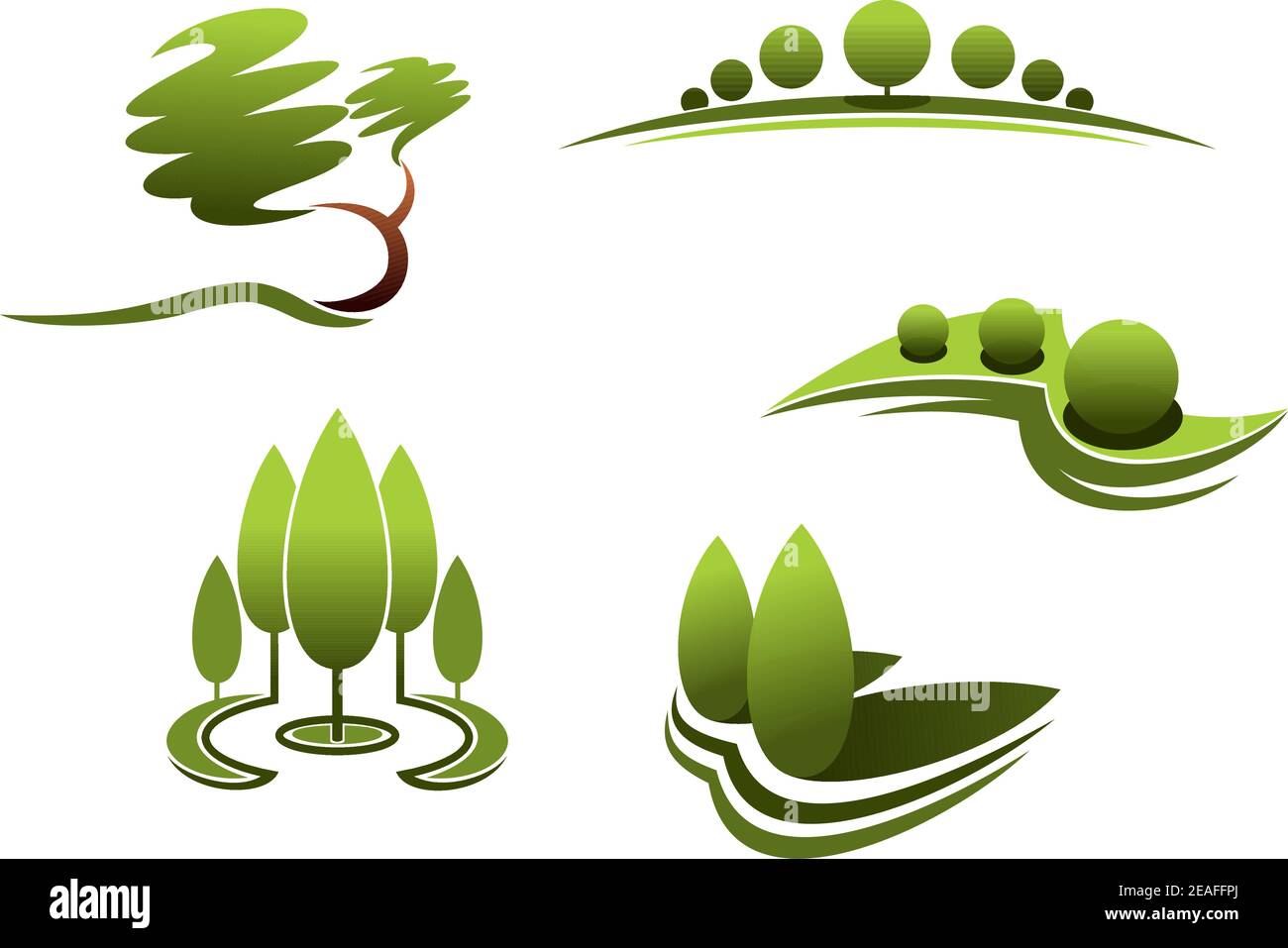 Shrubs for garden design Stock Vector Images - Alamy