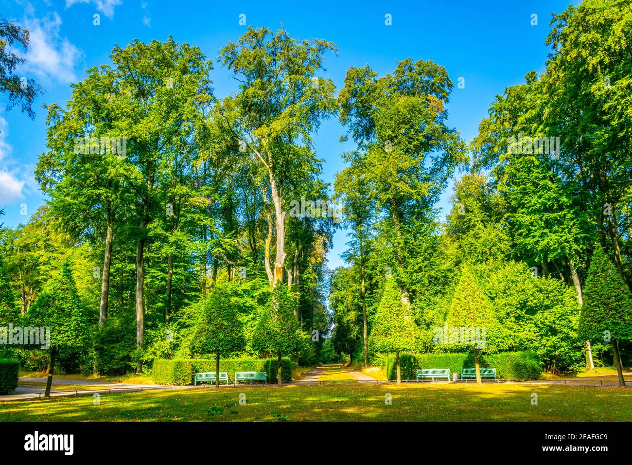 Gardens at the Benrath palace in Dusseldorf, Germany Stock Photo - Alamy