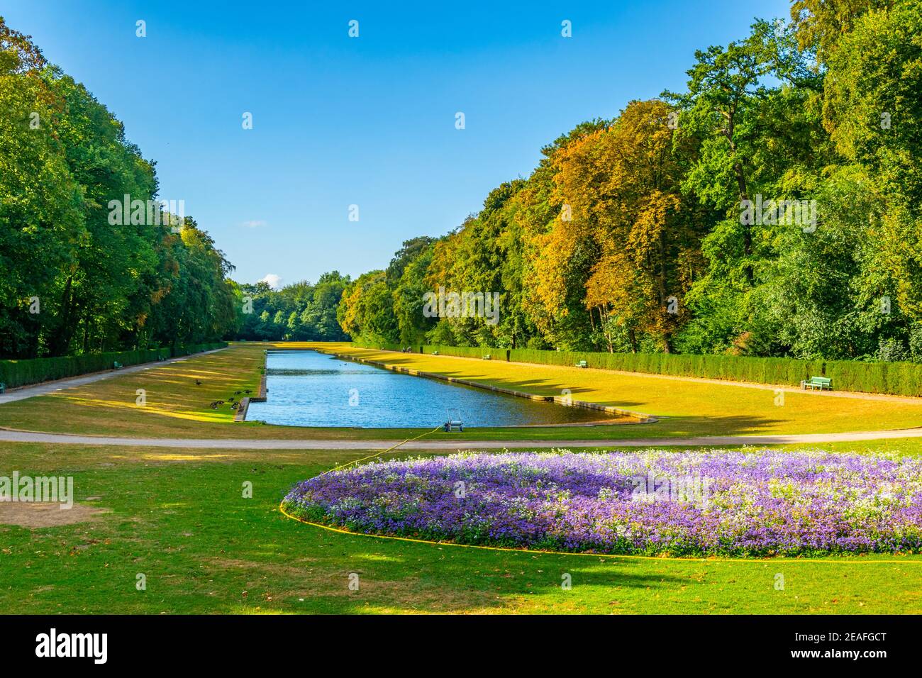 Gardens at the Benrath palace in Dusseldorf, Germany Stock Photo - Alamy