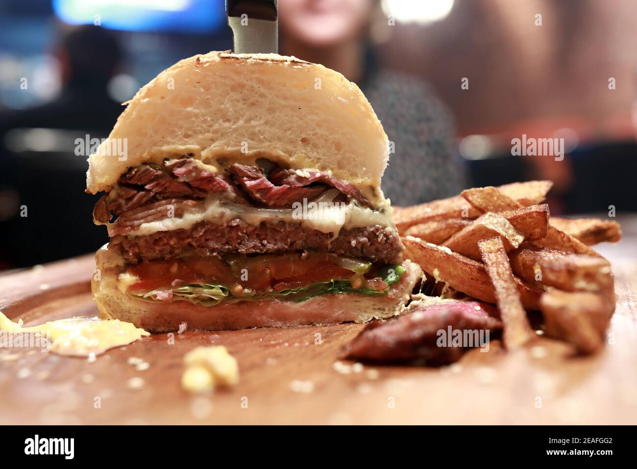 Half burger half vegetable sandwich hi-res stock photography and images ...