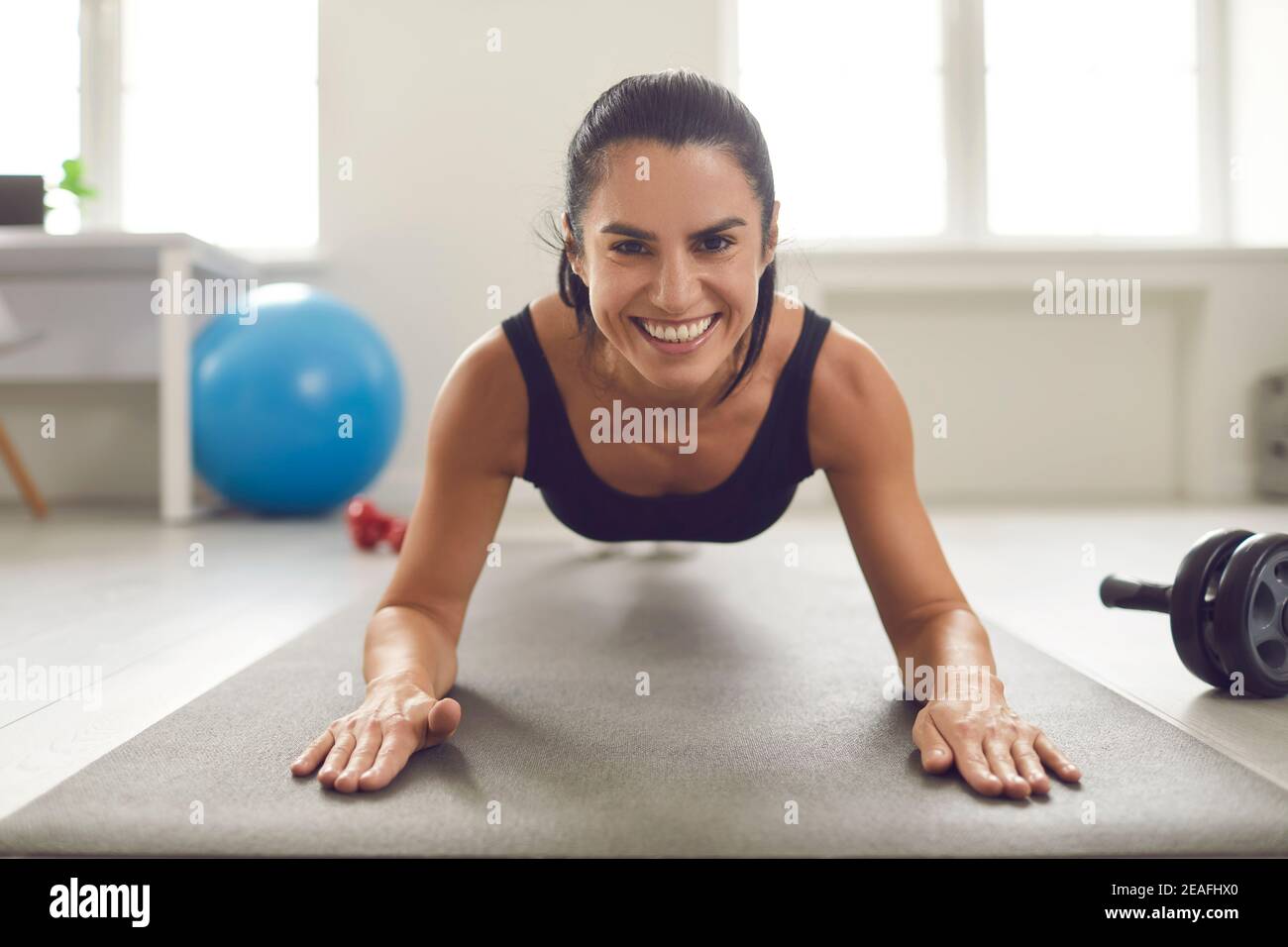 Plank woman hi-res stock photography and images - Alamy
