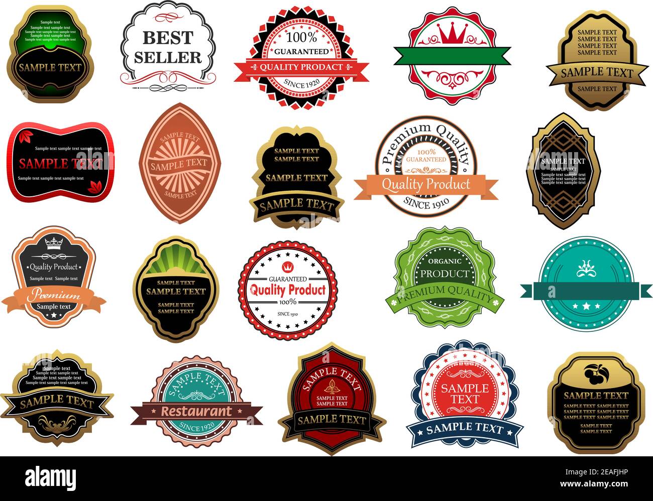 Retail labels and banners set in vintage style for design Stock Vector ...